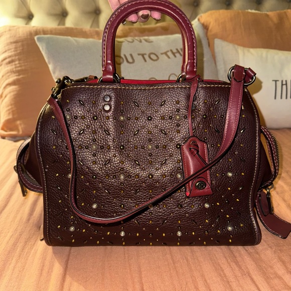 Coach | Bags | Coach Rogue 3 Oxblood With Prairie Rivets | Poshmark